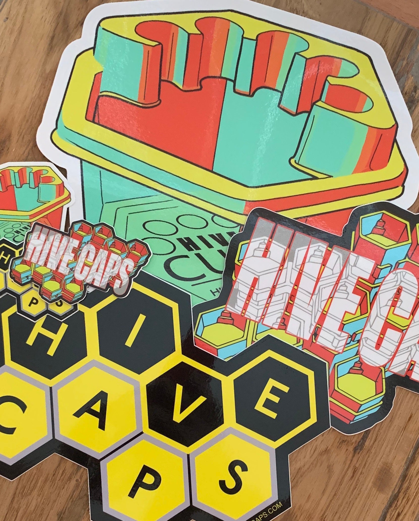 Large Sticker pack – Hive Caps